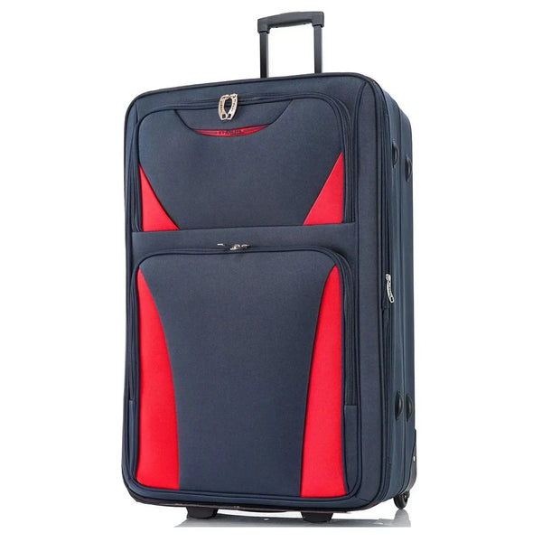 Extra Large Suitcase | Durable Expandable 2 Wheel soft Trolley Luggage ...